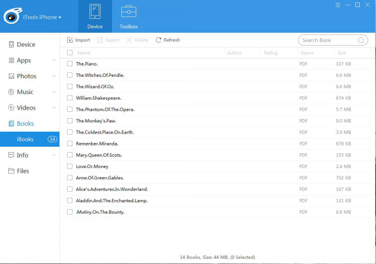 How to transfer books from iPhone to PC - iTools ( thinkskysoft )