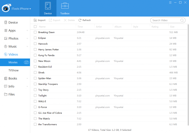How to transfer videos from iPhone to PC - iTools ( thinkskysoft )